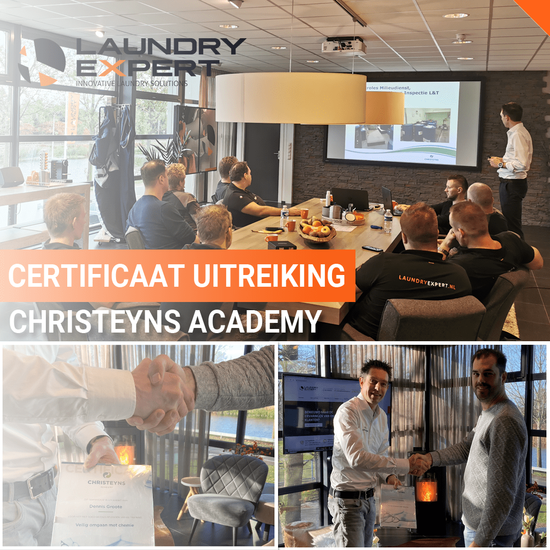 Nieuws | Christeyns Academy certificaat uitreiking | laundry Expert